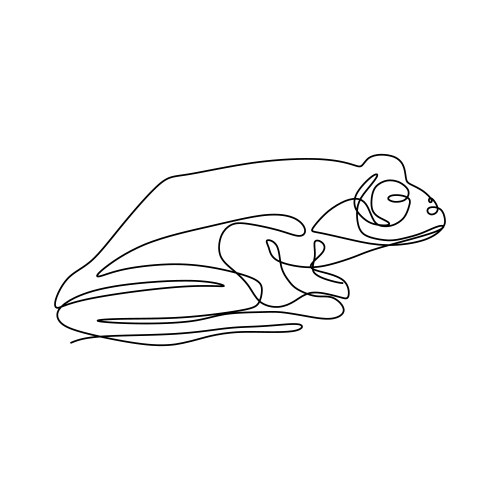 Continuous line drawing of frog future minimalism Vector Image