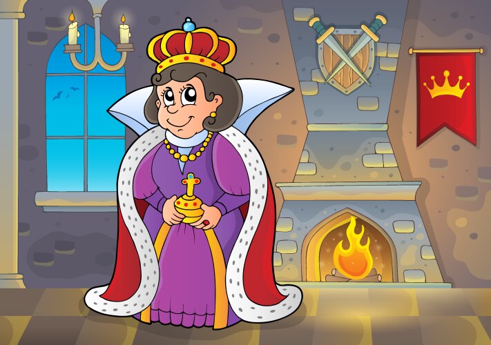 Happy queen Royalty Free Vector Image - VectorStock