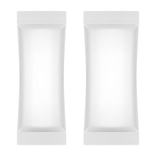 White Sachet Packaging Stick Pack Royalty Free Vector Image