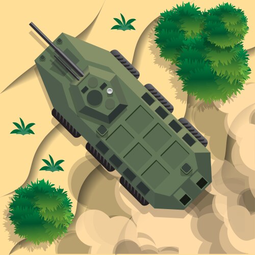 Army Tank Top View Vector Images (39)