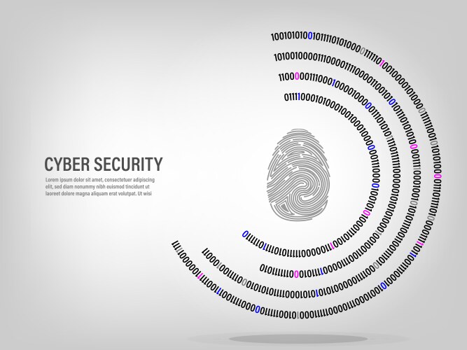 Fingerprint binary code Royalty Free Vector Image