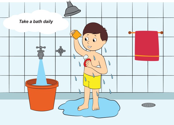 Educational chart of good habits for kids Vector Image