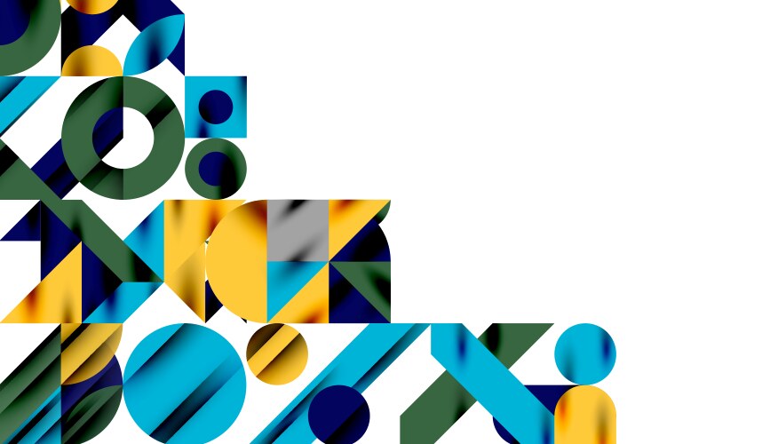 Neo memphis geometric pattern with circles Vector Image