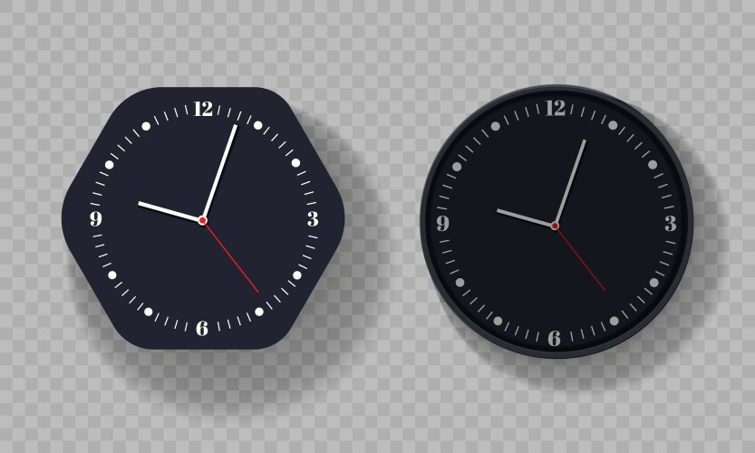 Wall clock office template design Royalty Free Vector Image