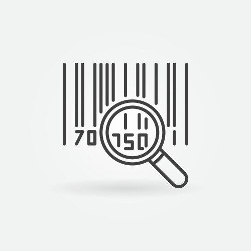 Cartoon barcode product distribution icon Vector Image
