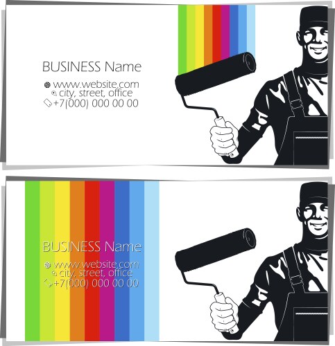 Painters Business Cards Vector Images (over 580)