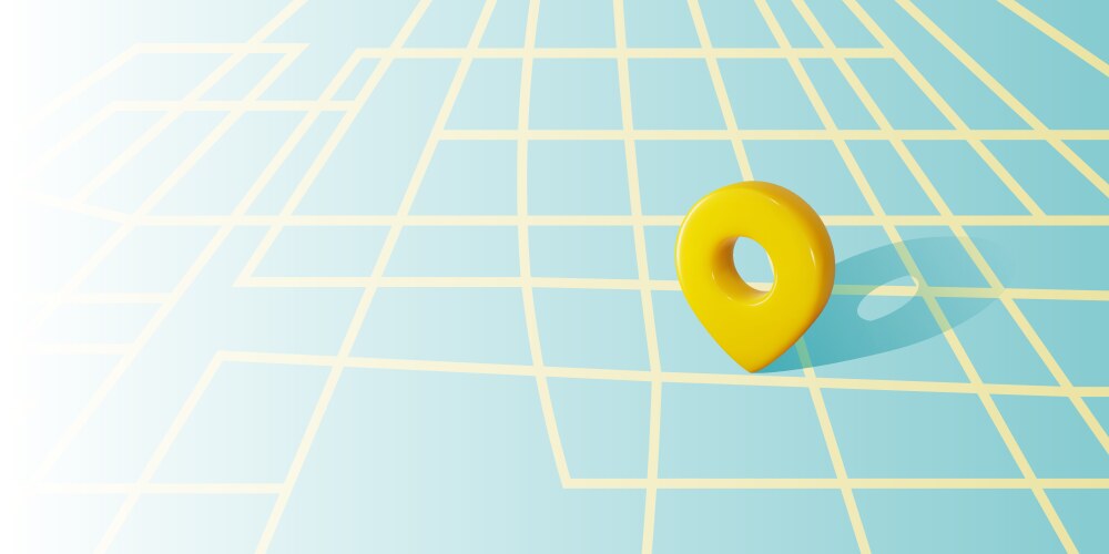 Locator mark on city map shows destination Vector Image