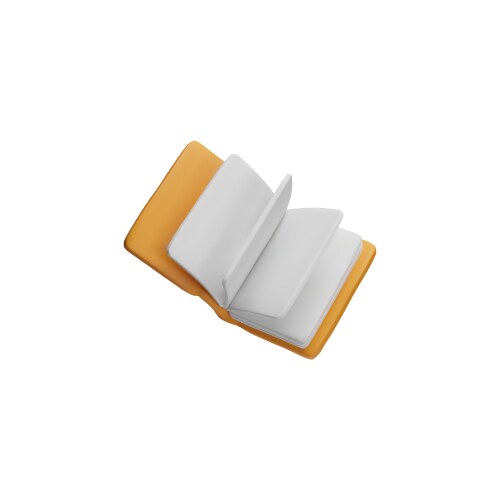 3d open book with blank white sheets Royalty Free Vector
