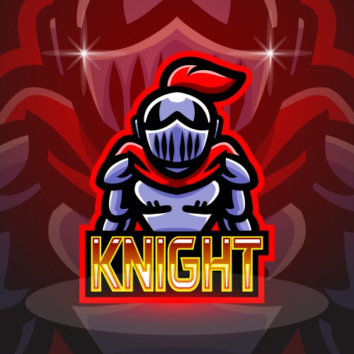 Knight head logo mascot design Royalty Free Vector Image