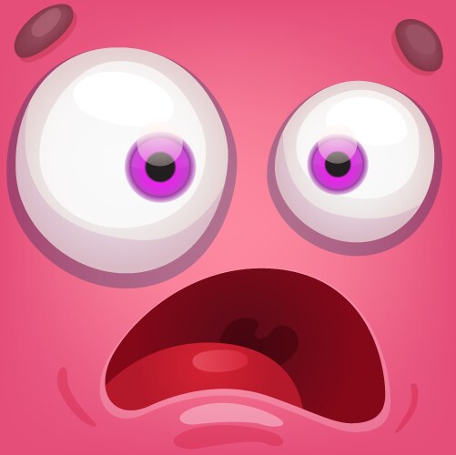 Monster face Royalty Free Vector Image - VectorStock