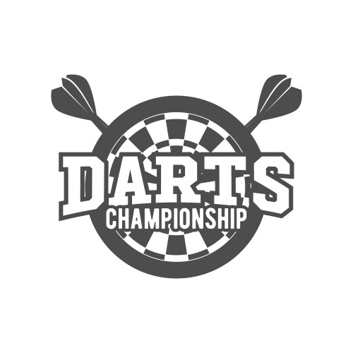 Darts porting logo and leisure design Royalty Free Vector