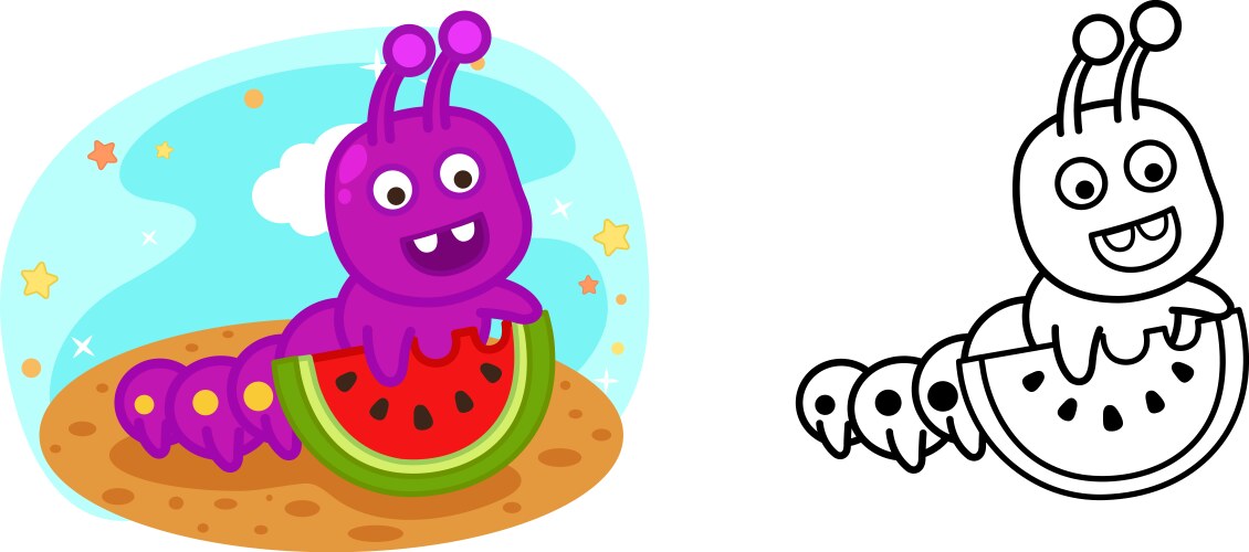 Cute Cartoon Worm Head Vector Images (over 170)