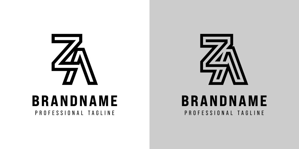 Letters za and az monogram logo suitable for any Vector Image