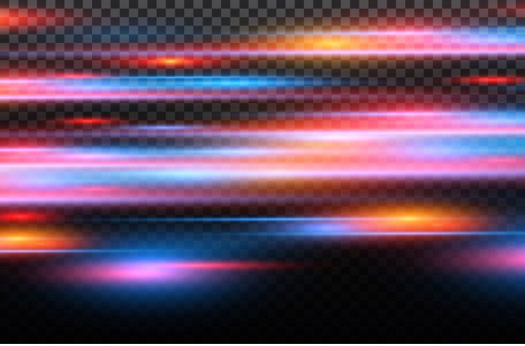 Red and blue special effect luminous Royalty Free Vector