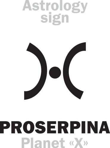 Astrology planet proserpine Royalty Free Vector Image