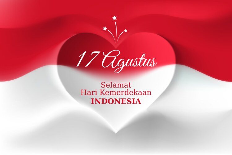 August 17 independence day indonesia template Vector Image