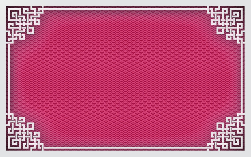 Abstract chinese pattern frame with lotus flower Vector Image