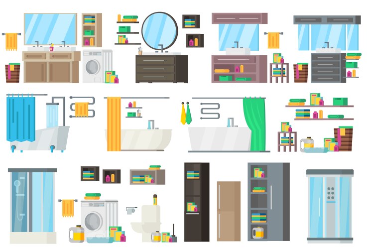 Bathroom hygiene products sanitary equipment Vector Image