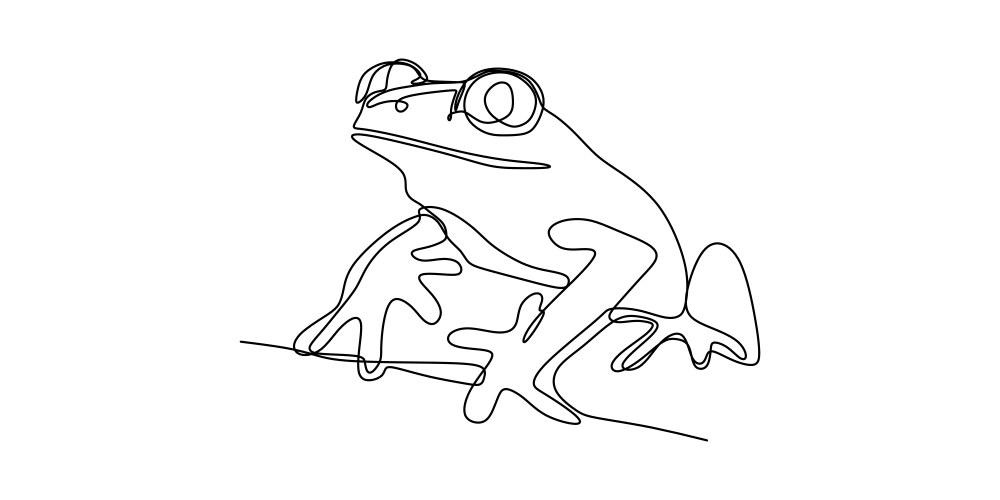 Frog Line Drawing Vector Images (over 2,000)