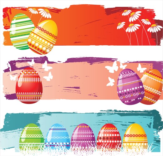 Stylized easter banners Royalty Free Vector Image