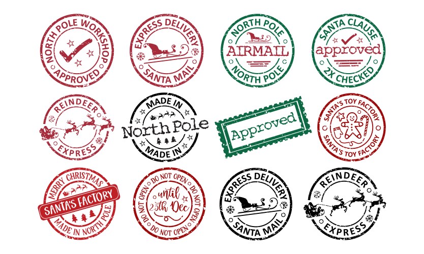 North Pole Stamp Vector Images (over 610)