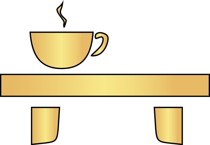 Tea time computer symbol Royalty Free Vector Image