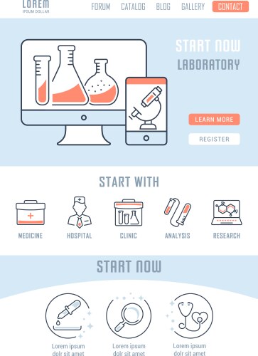 Chemical laboratory banners Royalty Free Vector Image