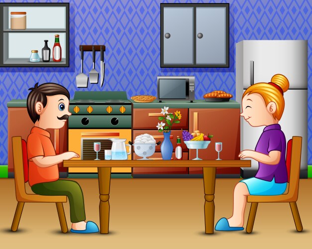 Happy family cartoon Royalty Free Vector Image