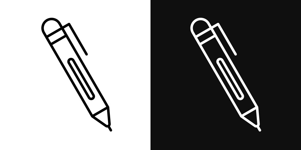 Fountain pen icon set nib with ink symbol Vector Image