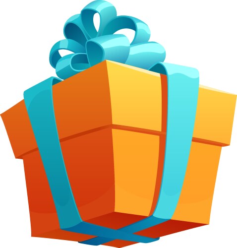 Gift icon present packaging with ribbon bow Vector Image