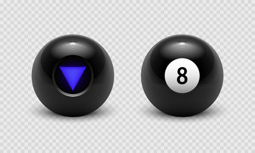 Eight ball isolated on a transparent background Vector Image