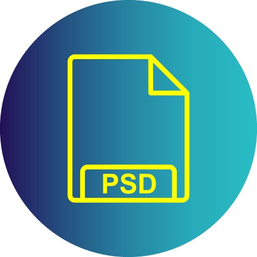 Psd icon Royalty Free Vector Image - VectorStock