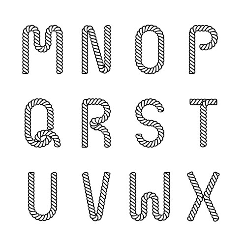 Alphabet Rope Letter Vector Images (over 930)