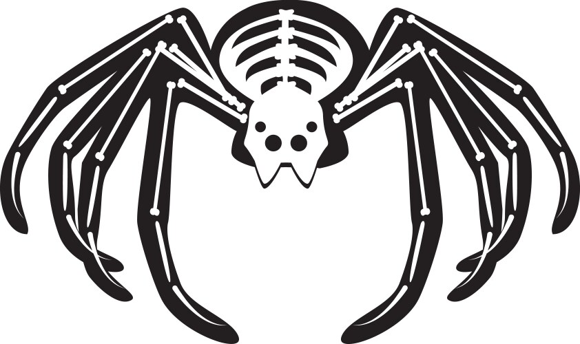 Silhouette huge cat roentgen skeleton bones Vector Image