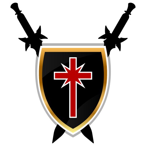 Templar shield icon Royalty Free Vector Image - VectorStock