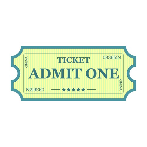Admit one pink ticket Royalty Free Vector Image