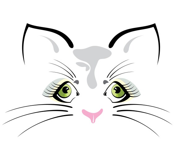 Grey cat Royalty Free Vector Image - VectorStock
