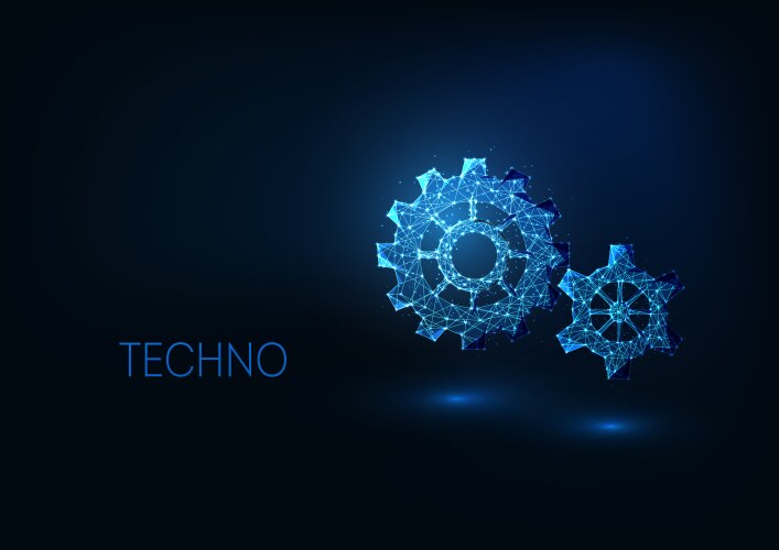 Digital technology abstract poster template 2025 Vector Image