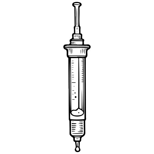 Vintage Syringe Drawing