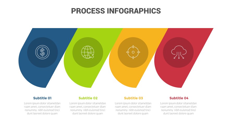 4 points or step process infographic Royalty Free Vector