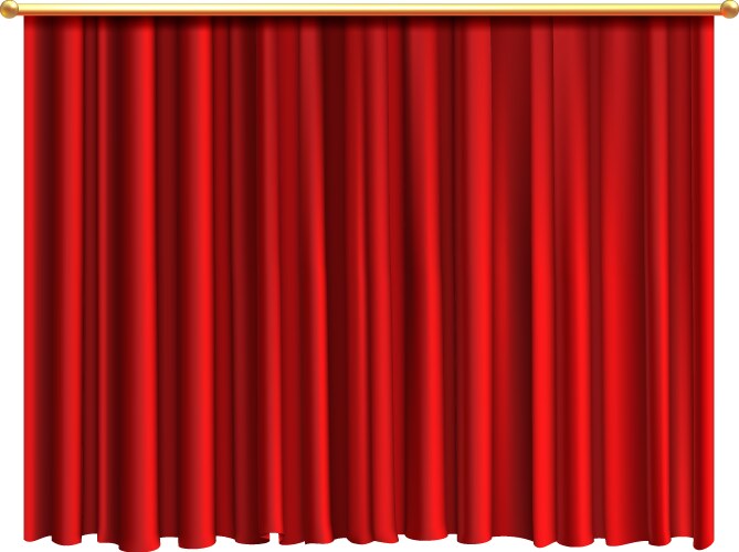 Realistic cinema with red carpets at entrance Vector Image