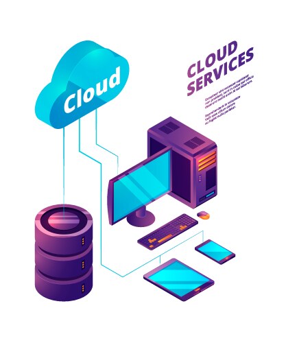 Cloud service Royalty Free Vector Image - VectorStock