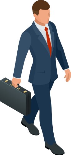 Business man isolated on white Royalty Free Vector Image