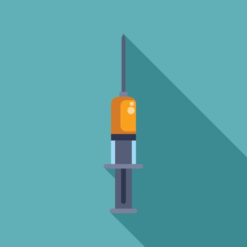 Medical syringe with needle pointing up Royalty Free Vector