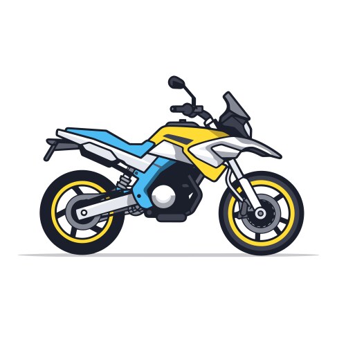 Modern motorcycle icon design flat Royalty Free Vector Image