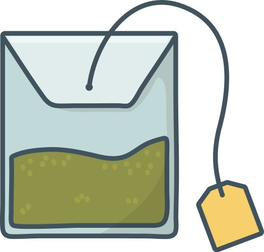 Cartoon tea bag characters isolated on white Vector Image