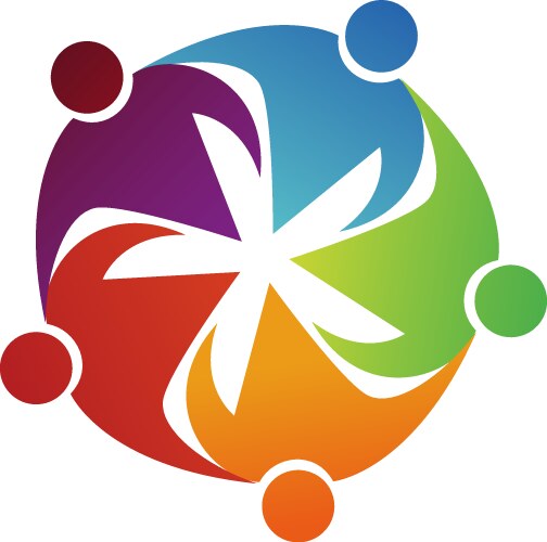 Union symbol cartoon Royalty Free Vector Image