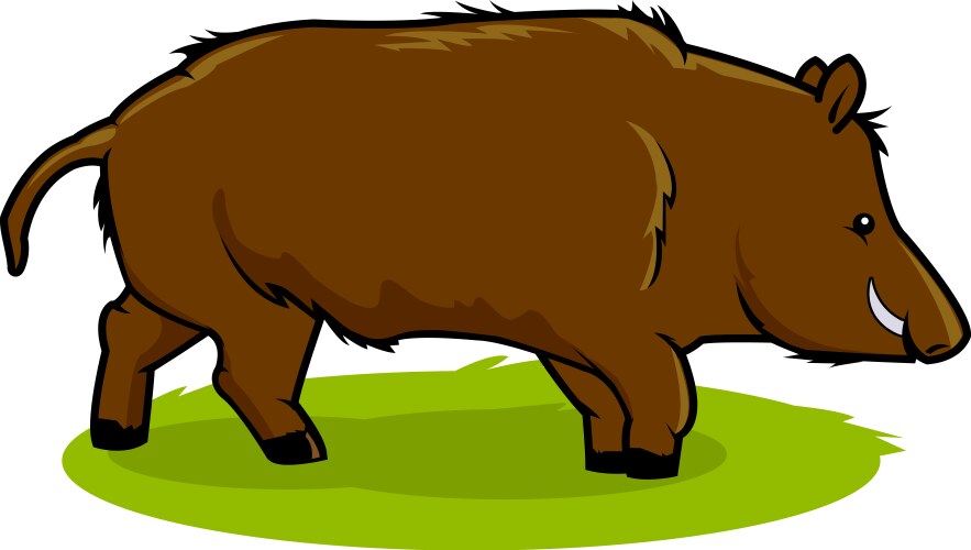 Free Cartoon Wild Boar Clipart