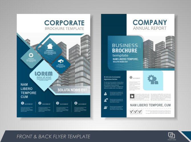 Flyer design layout Royalty Free Vector Image - VectorStock
