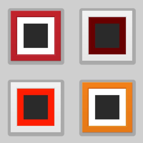 Set of cartoon picture frames Royalty Free Vector Image